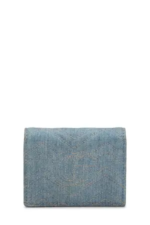 Gucci Denim Gg Marmont Card Case