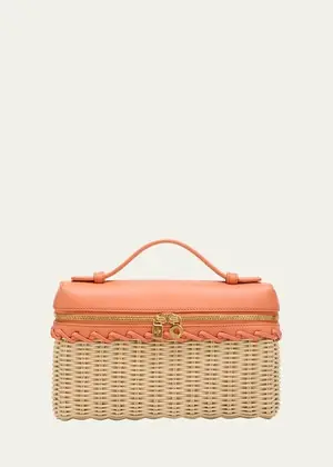 Loro Piana Loro Piana Extra Pocket Zip Rattan Crossbody Bag - B4cw Maltcinnamon