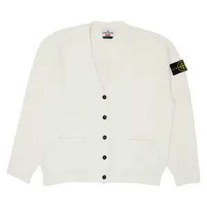 Supreme X Stone Island Bouclé Cardigan - White