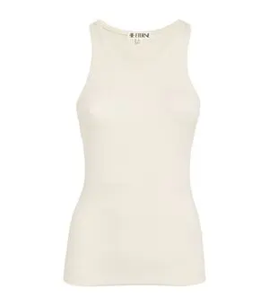 Eterne Cotton-modal Ribbed Tank Top