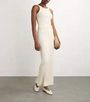 Eterne Cotton-modal Ribbed Tank Top