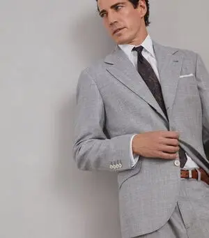 Brunello Cucinelli Comfort Wool-silk-linen Deconstructed Cavallo Blazer