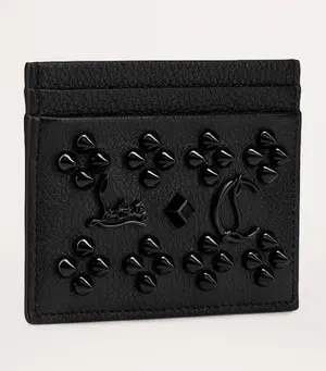 CHRISTIAN LOUBOUTIN Kois Loubinthesky Calfskin Card Holder - Black