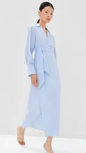Simkhai Briar Striped Wrap Dress