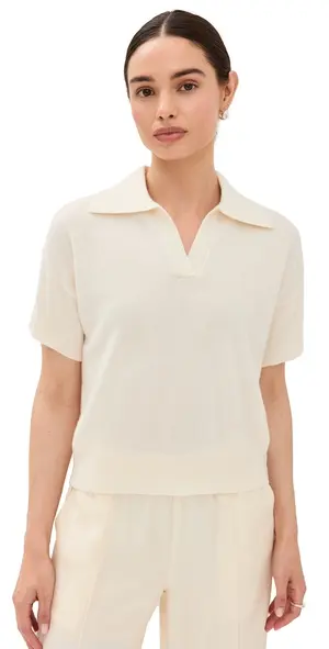 Sablyn Cashmere Mirabelle Polo - Gardenia