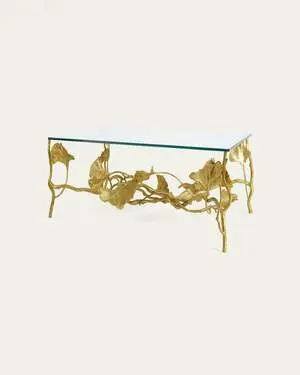 Michael Aram Golden Ginkgo Coffee Table