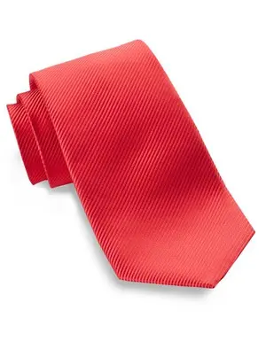 SYNRGY BY DXL Big & Tall Textured Solid Tie - Red
