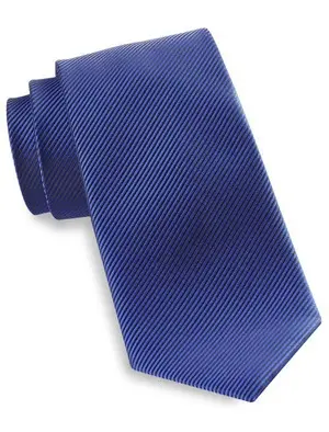 SYNRGY BY DXL Big & Tall Textured Solid Tie - Royal Blue