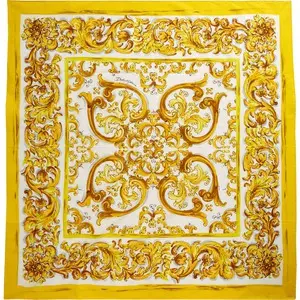DOLCE & GABBANA Majolica Print Cotton Scarf