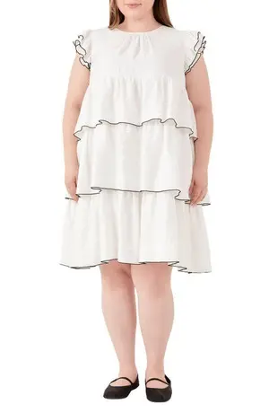 White Ruffled Babydoll Dresses