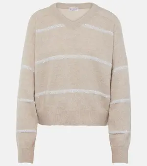 Brunello Cucinelli V-neck Sweater - Neutrals