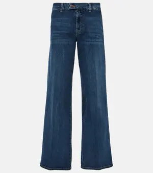 7 For All Mankind Lotta Rebel High-rise Wide-leg Jeans