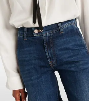 7 For All Mankind Lotta Rebel High-rise Wide-leg Jeans