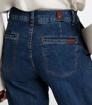 7 For All Mankind Lotta Rebel High-rise Wide-leg Jeans