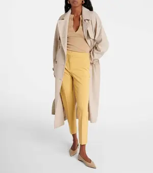 Max Mara Pegno Cropped Slim Pants - Beige