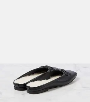 Brunello Cucinelli Monili Shearling-lined Leather Mules