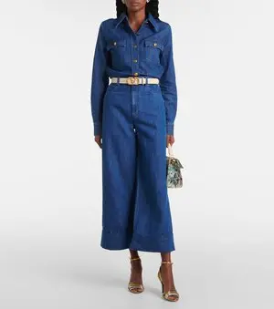 Valentino Garavani High-rise Wide-leg Jeans
