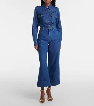 Valentino Garavani High-rise Wide-leg Jeans