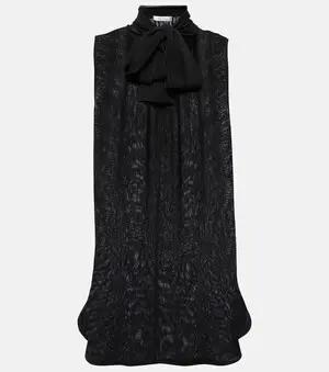 Max Mara Mela Silk Top With Bow Detail - Black