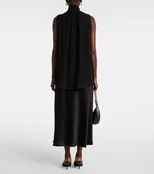 Max Mara Mela Silk Top With Bow Detail