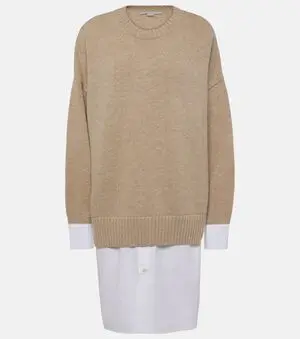 Stella McCartney Layered Virgin Wool Sweater - Beige