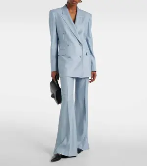 Gabriela Hearst Rhein High-rise Flared Pants