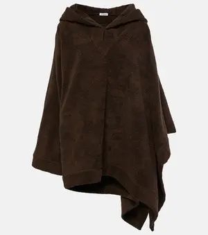 Alaïa Cotton Terry Hoodie - Brown