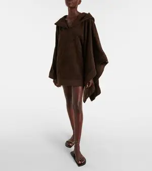 Alaïa Cotton Terry Hoodie - Brown