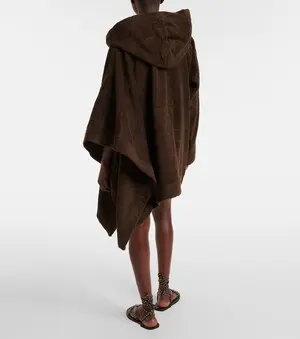 Alaïa Cotton Terry Hoodie - Brown