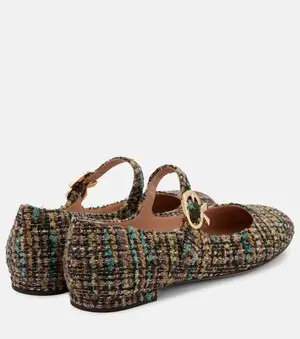 GIANVITO ROSSI Venezia Bouclé Ballet Flats