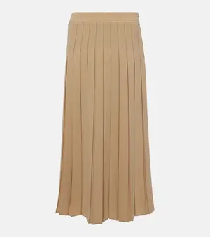 Max Mara Luisa Pleated Midi Skirt - Neutrals