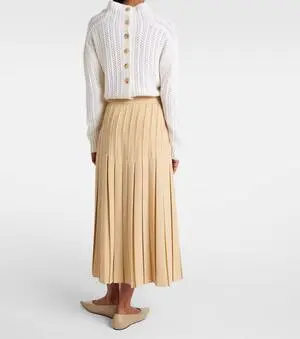 Max Mara Luisa Pleated Midi Skirt