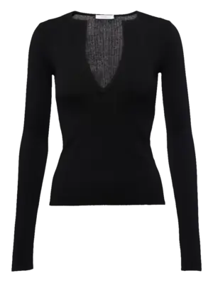 Max Mara Max Mara Urlo Silk And Cashmere Top Black