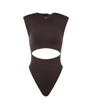 Alaïa Cut-out Swimsuit - Brown