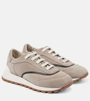 Brunello Cucinelli Monili Suede Sneakers