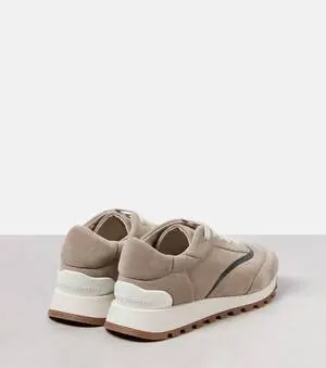 Brunello Cucinelli Monili Suede Sneakers