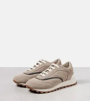 Brunello Cucinelli Monili Suede Sneakers