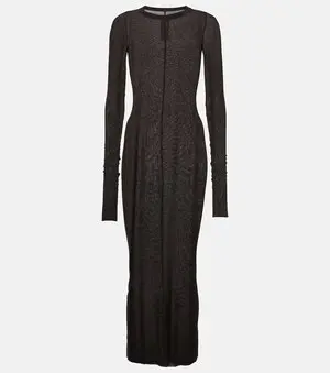 Rick Owens Jersey Midi Dress - Brown