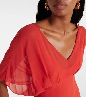 Max Mara Murge Draped Silk Gown