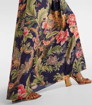 Etro Floral Silk Crêpe De Chine Maxi Dress - Multicoloured