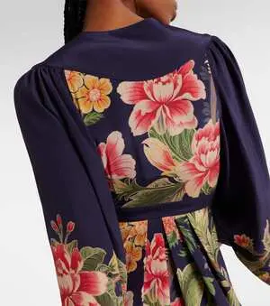 Etro Floral Silk Crêpe De Chine Maxi Dress - Multicoloured