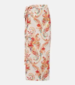 Etro Printed Cotton And Silk Beach Cover-up