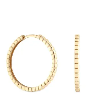 ASTRID & MIYU Ridged Hoop Earrings - Gold