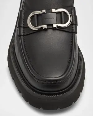 FERRAGAMO Cocoon Gancini Penny Loafers