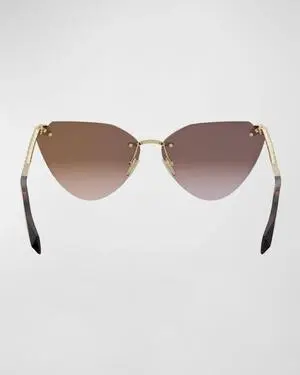 BVLGARI BVLGARI Serpenti Viper Cat-Eye Sunglasses Gold Gradient Brown