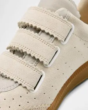 Isabel Marant Étoile Isabel Marant Beth Leather Sneakers Ecru