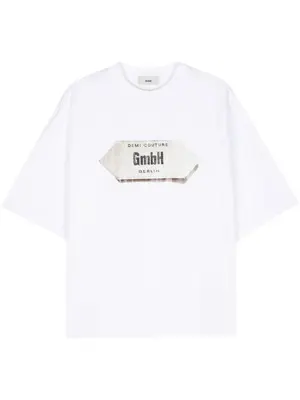 GMBH Logo-print Cotton T-shirt - White