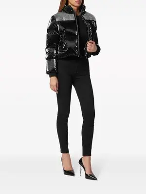 Philipp Plein Crystal-embellished Cropped Puffer Jacket