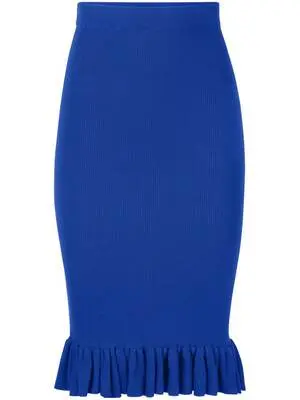 Nina Ricci Ruffled Peplum Skirt - Blue