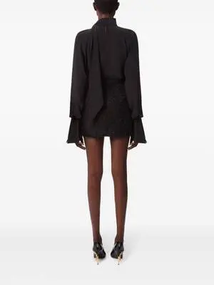 Nina Ricci Frayed Tweed Mini Skirt